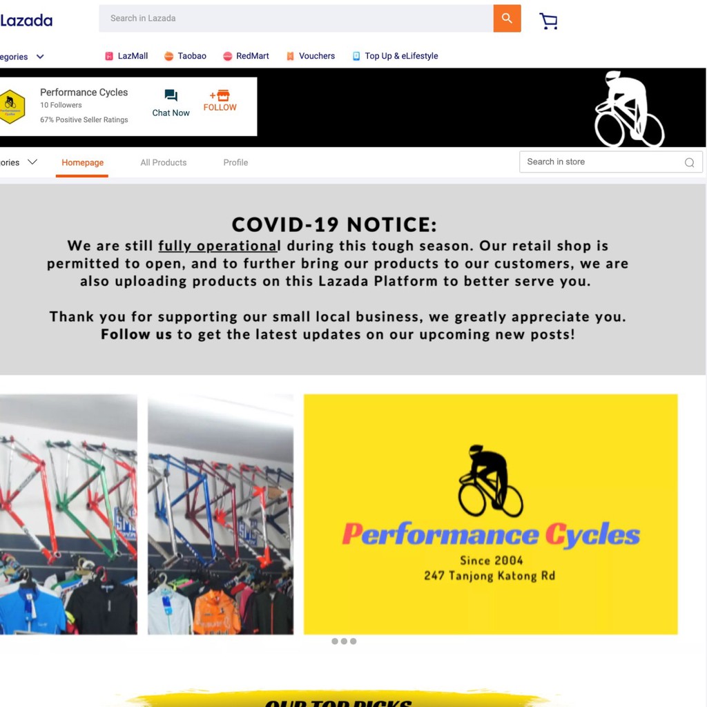 Performance Cycles, Online Shop | Shopee Singapore