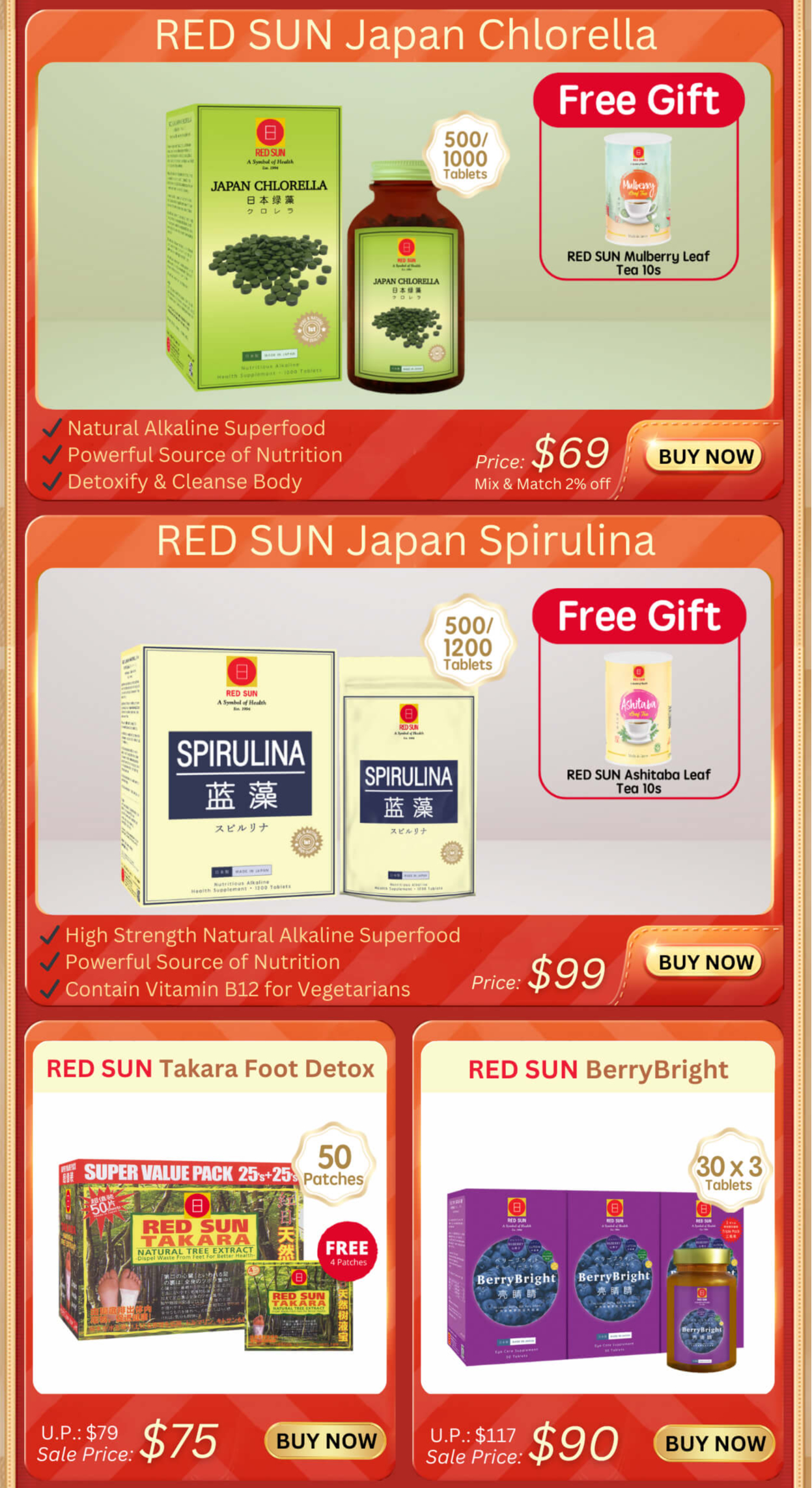 RED SUN Official Store, Online Shop Jul 2024 | Shopee Singapore