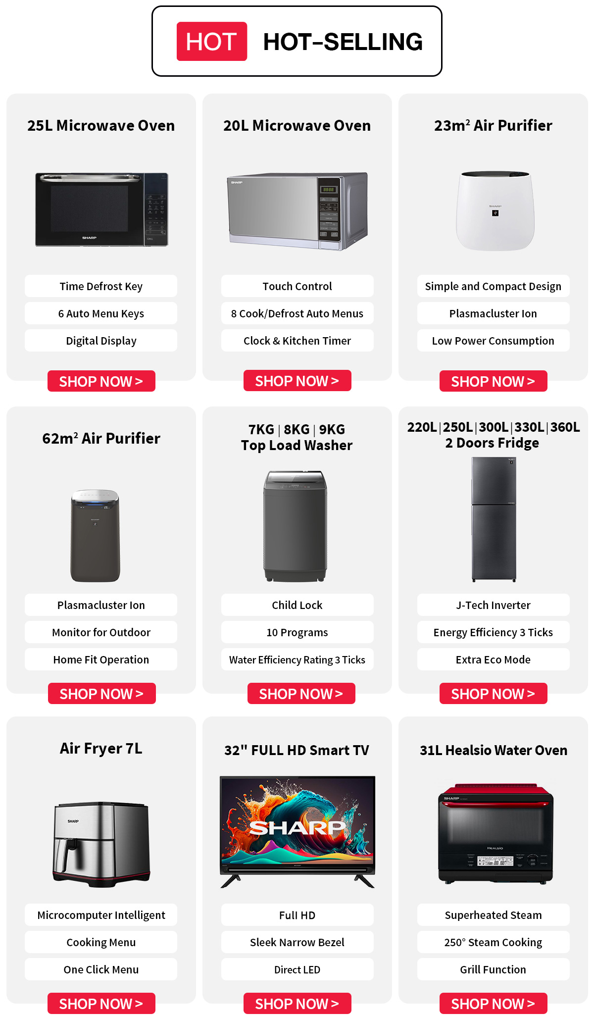 Sharp Official Store, Online Shop Jul 2024 | Shopee Singapore