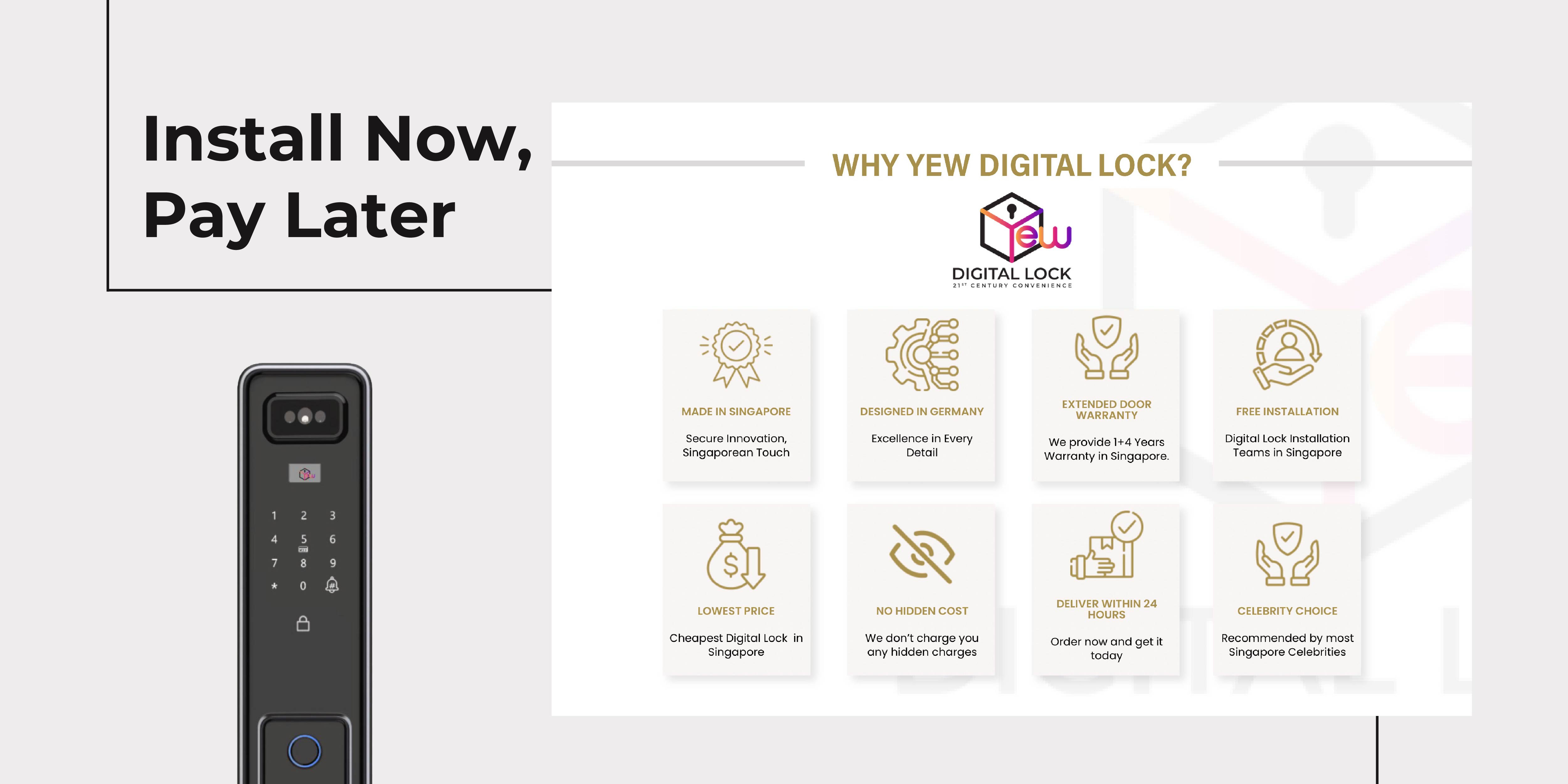 Yew Digital Lock Singapore, Online Shop | Shopee Singapore