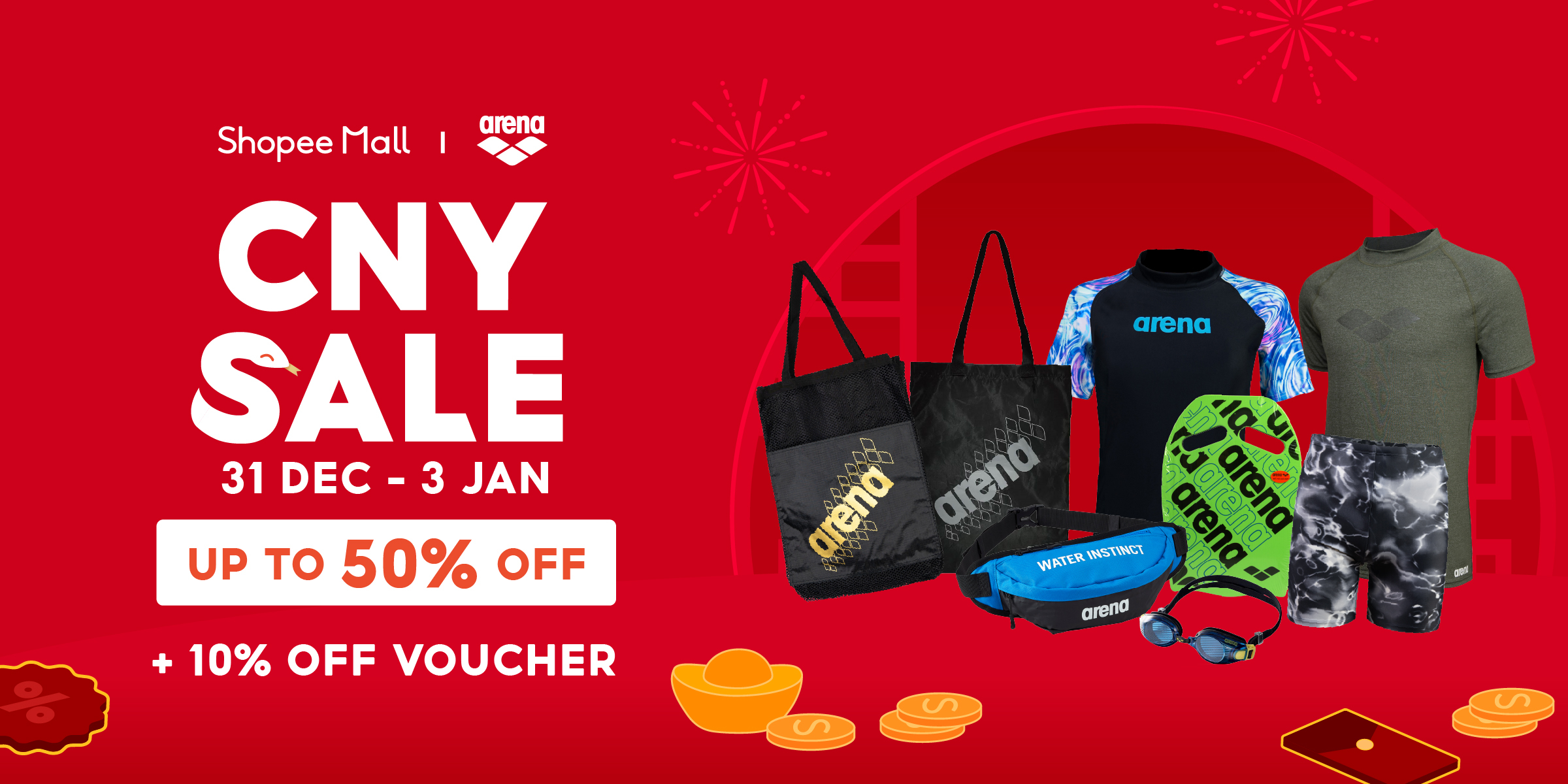 Arena Official Store, Online Shop Jan 2025 | Shopee Singapore